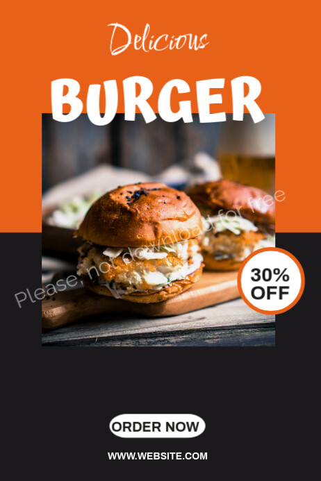 Burger Food Banner Template | PosterMyWall