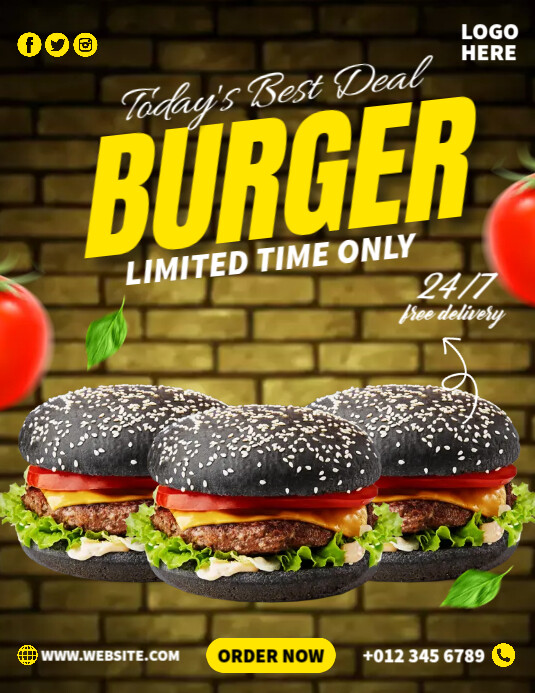 Copy of Burger Food Menu | PosterMyWall