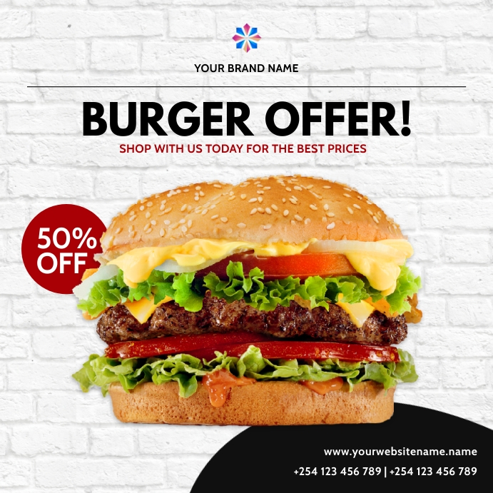 burger food menu restaurant sale flyer Template | PosterMyWall