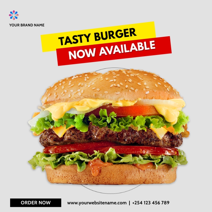 Brosur Brosur Penjualan Restoran Menu Makanan Burger Templat | PosterMyWall