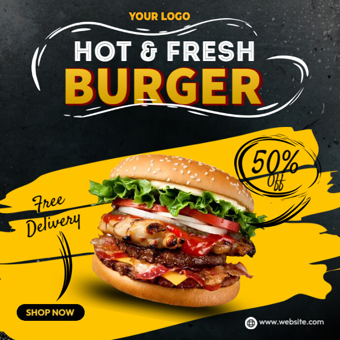 Burger Fresh Deals Template | PosterMyWall
