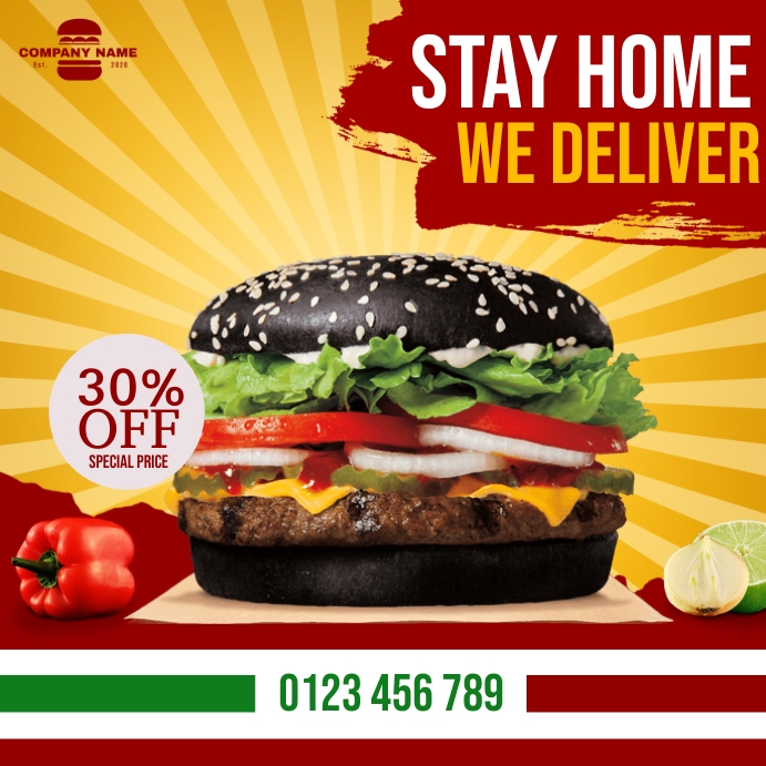 Burger Fresh Deals Template | PosterMyWall