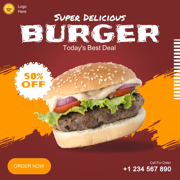 Burger Instagram Post Template | PosterMyWall