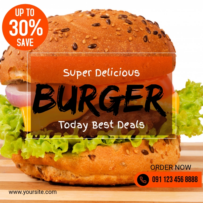 BURGER INSTAGRAM POST Template | PosterMyWall