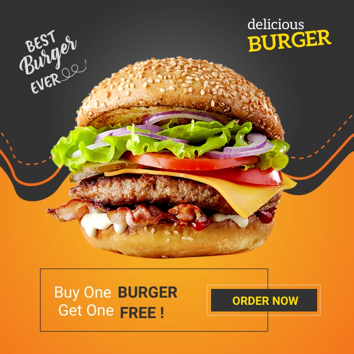 Burger Instagram Post-Vorlage | PosterMyWall