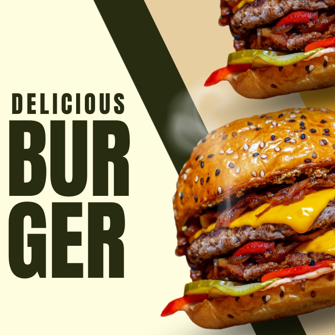 Burger Instagram post template | PosterMyWall