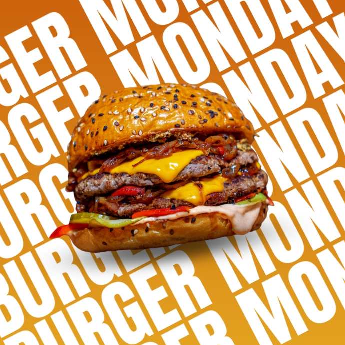 เบอร์เกอร์ Instagram โพสต์เทมเพลต | PosterMyWall