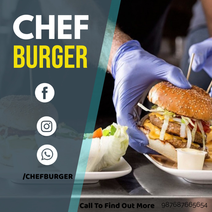 Burger instagram Template | PosterMyWall