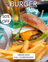 Burger King Delivery Flyer Template | PosterMyWall