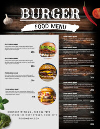 burger menu flyer template | PosterMyWall