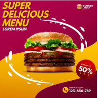 Burger Menu Ads Template | PosterMyWall