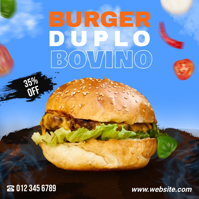 Burger Menu Ads Template | PosterMyWall