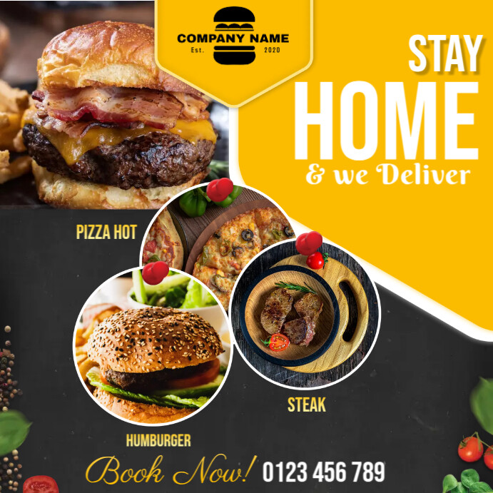 Burger Menu Ads Template | PosterMyWall