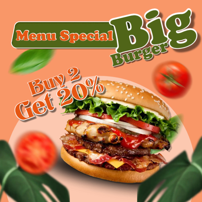 Burger Menu Ads Template | PosterMyWall