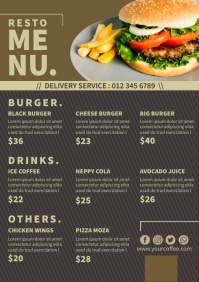 Burger Menu Template | PosterMyWall