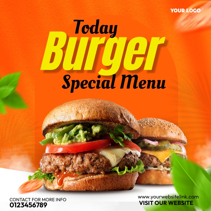 Burger Menu Template | PosterMyWall