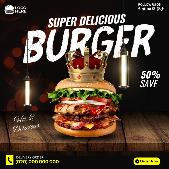 Burger Menu Templat | PosterMyWall