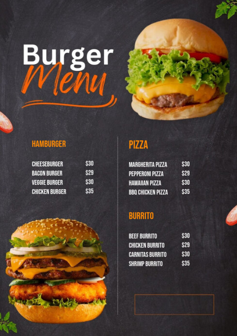 burger menu Template | PosterMyWall