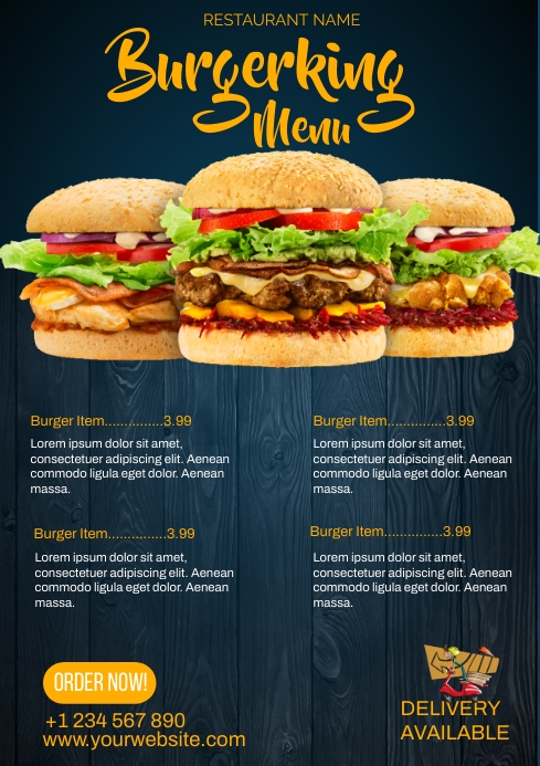 burger menu Template | PosterMyWall