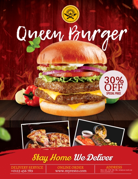 Burger Menu Template Postermywall 