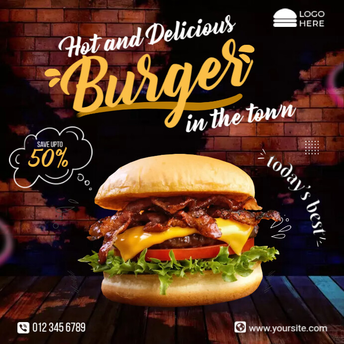 Burger Menu Template | PosterMyWall