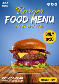 Burger All Varian Menu Template | PosterMyWall