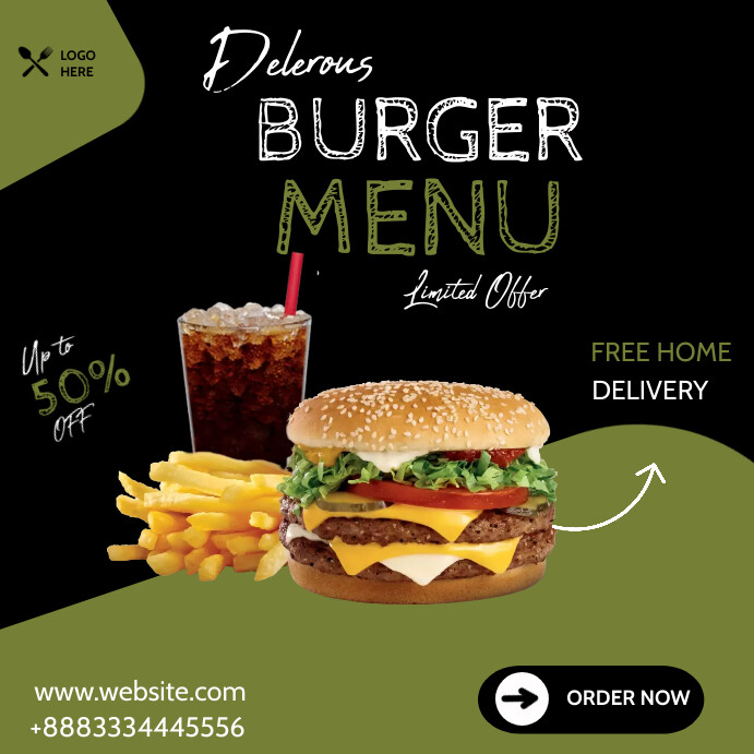 Burger menu Template | PosterMyWall