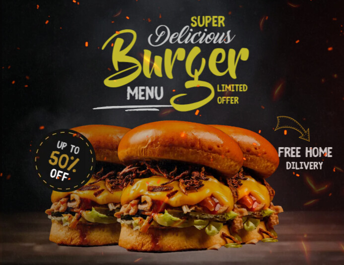 Burger Menu Template | PosterMyWall