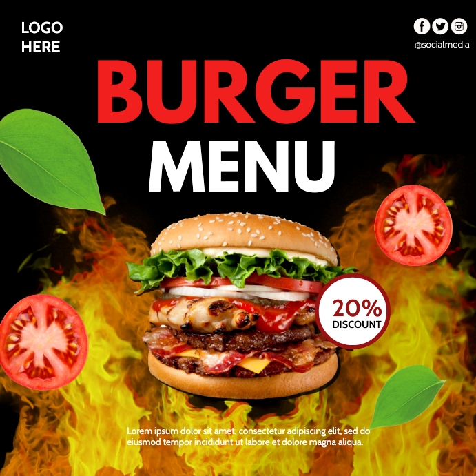 Copy of Burger Menu | PosterMyWall