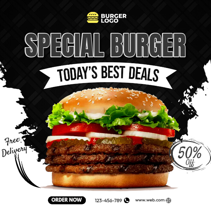 Burger Menu Templat | PosterMyWall