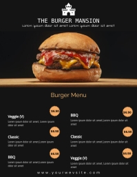 burger menu flyer template | PosterMyWall