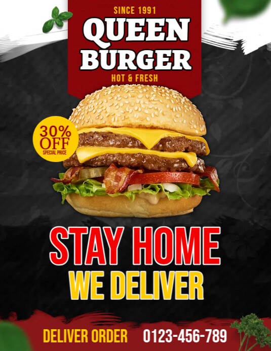 Burger Menu Flyer Template | PosterMyWall