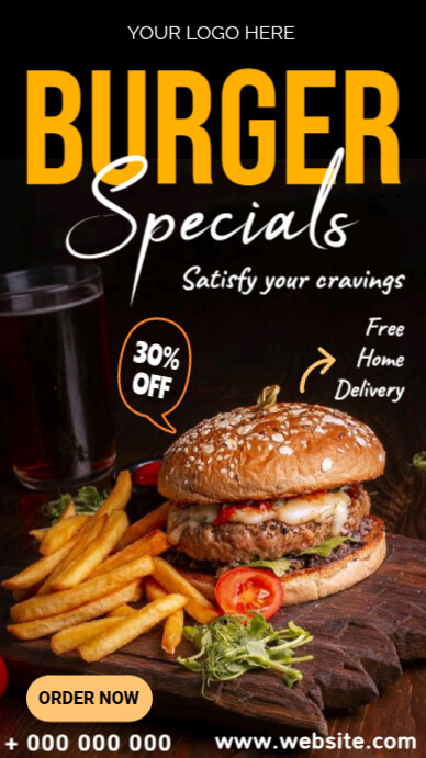 Burger Menu Flyer Template | PosterMyWall