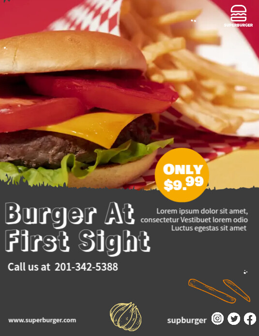 Burger Menu Flyer Template | PosterMyWall