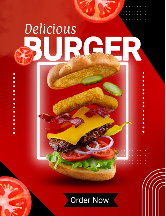 burger menu flyer template | PosterMyWall