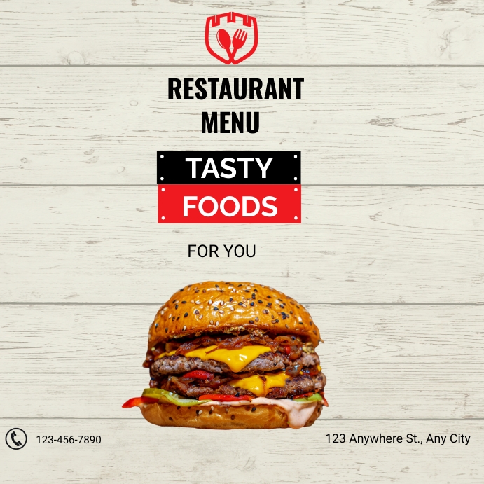 burger menu flyer template | PosterMyWall
