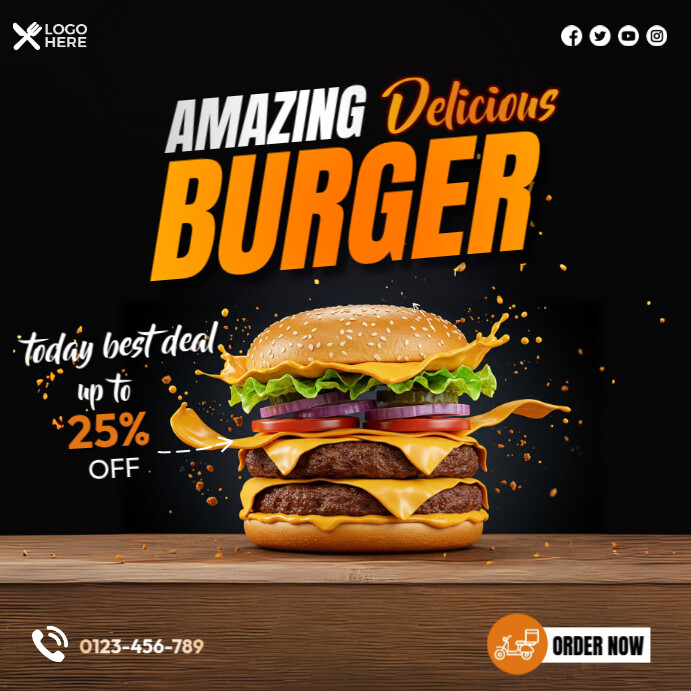 Burger Menu FLyers Template | PosterMyWall