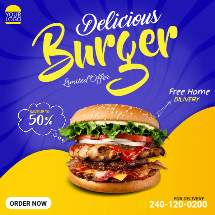 Burger Menu Flyers Template | PosterMyWall