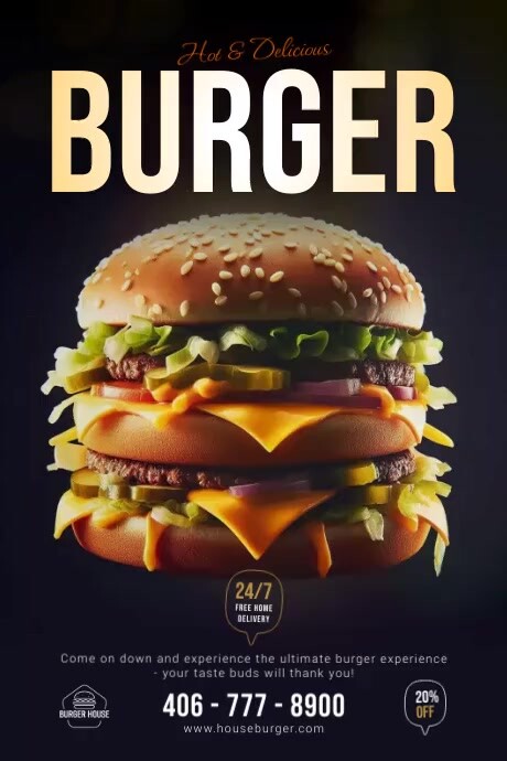 Burger Menu Offer Poster Template | PosterMyWall