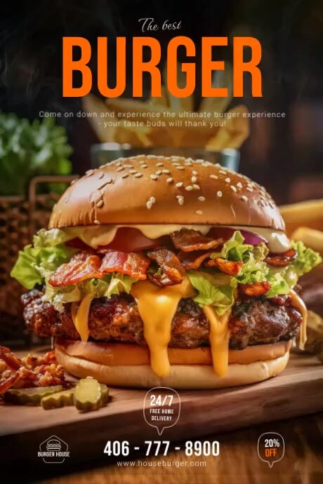 Burger Menu Offer Poster Template | PosterMyWall