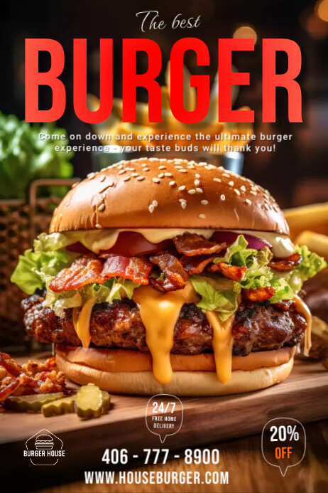 Burger Menu Offer Poster Template | PosterMyWall