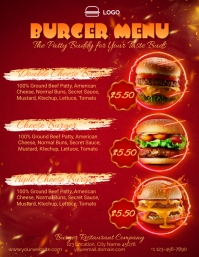 Burger Menu flyers Template | PosterMyWall