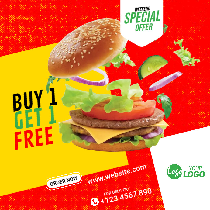Copy of Burger Offer Ad | PosterMyWall
