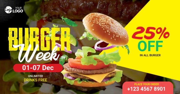 Burger Offer Ad Template | PosterMyWall