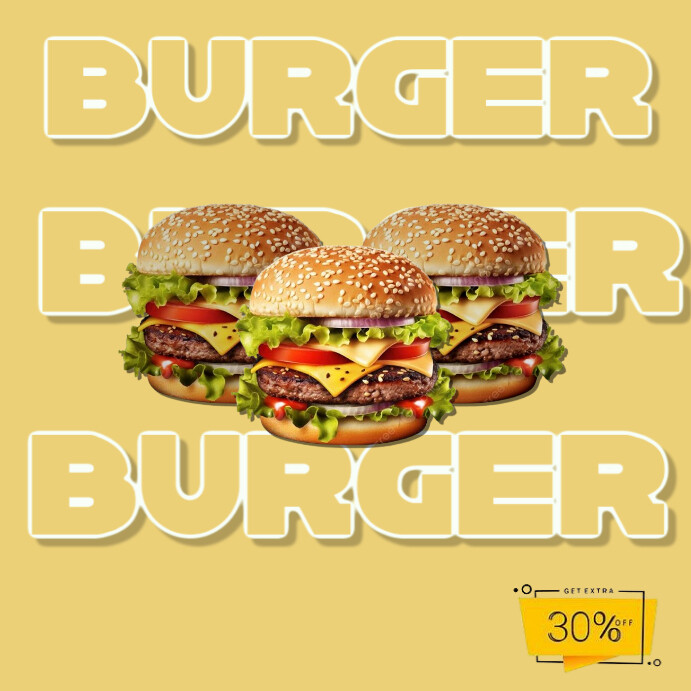 Plantilla de burger offer | PosterMyWall