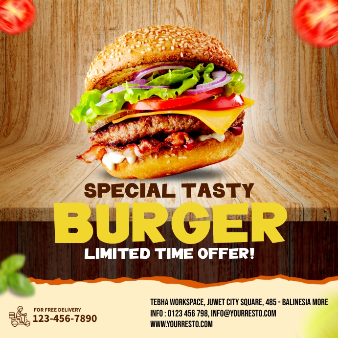 Burger Offer Template | PosterMyWall