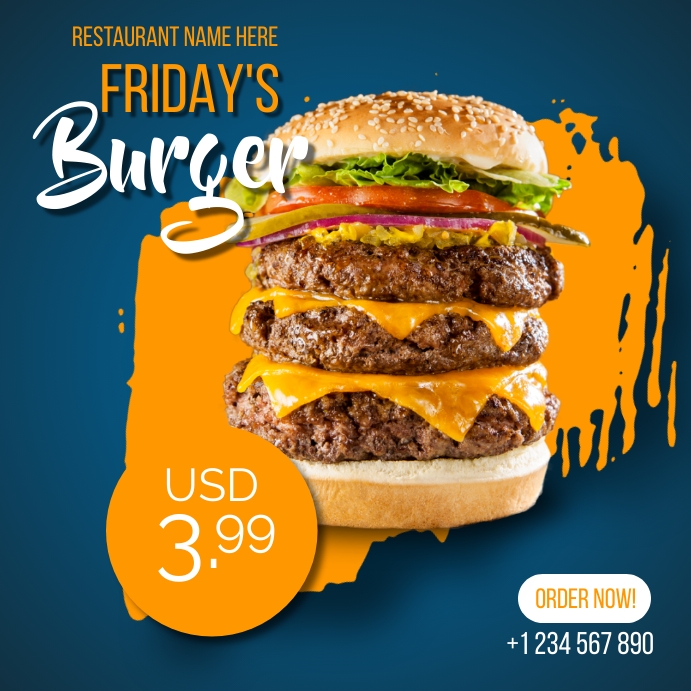 Plantilla de burger offer | PosterMyWall