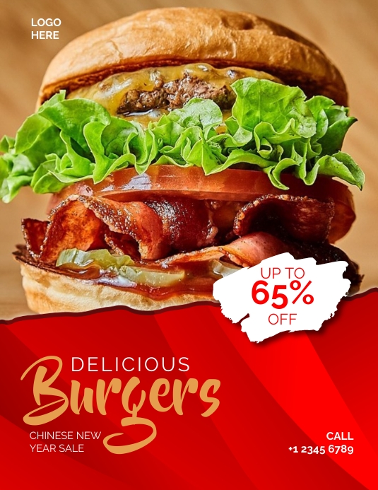 burger offer flyer Template | PosterMyWall