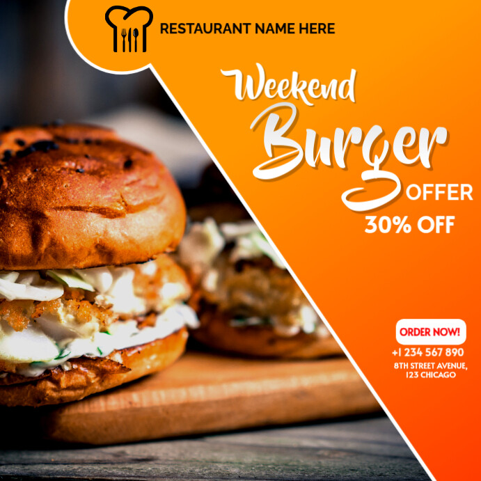 burger offer flyer Template | PosterMyWall