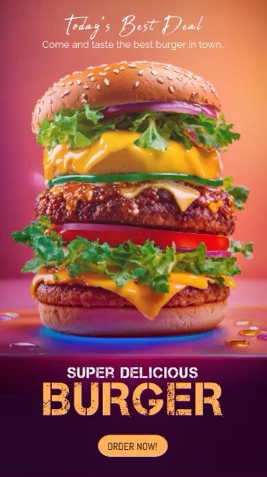 Copy of Burger Offer Instagram Ad | PosterMyWall
